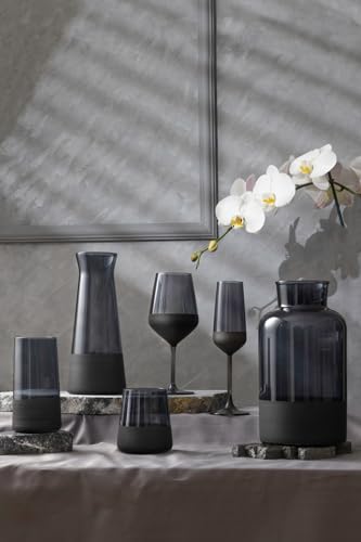 RAKLE – Luxury Matte Black Wine Glasses Set of 4 – 16.5Oz Glass Set Ideal for Special Events, Themed Parties, Dinner Table, Everyday Use – Modern and Elegant Design - Luxury Wine Glasses