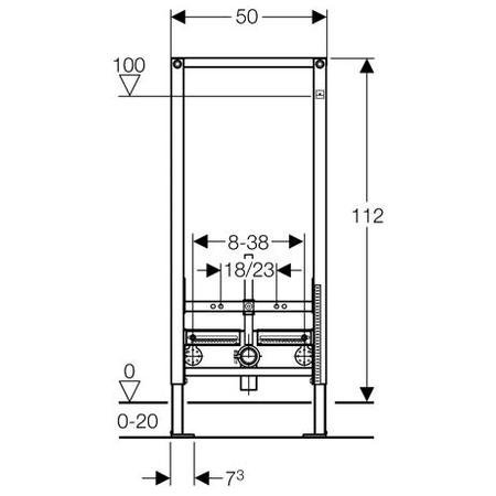 Duravit 111.520.00.1 Geberit Toilets and Bidets, 45.080"L x 20.590"W x 4.490&Quoth