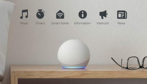 Echo Dot (4th Gen) | Smart speaker with Alexa | Twilight Blue with Wyze Color bulb