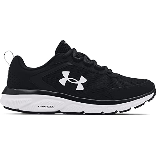Under Armour Women's Charged Assert 9, Black (001)/White, 9 M US