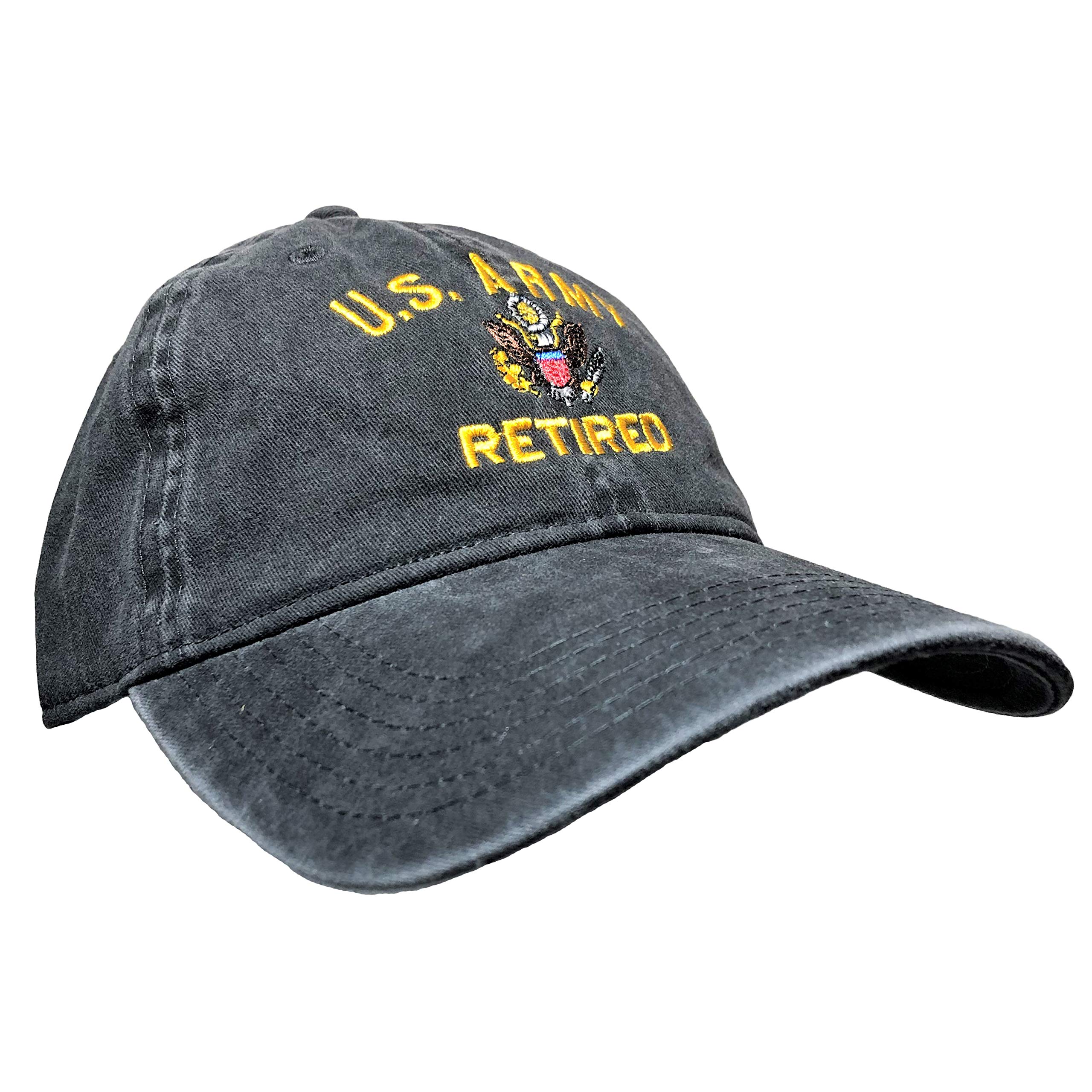 Don't Thread On Me D.T.O.M. US Army Retired Dad Hat Washed (Black)