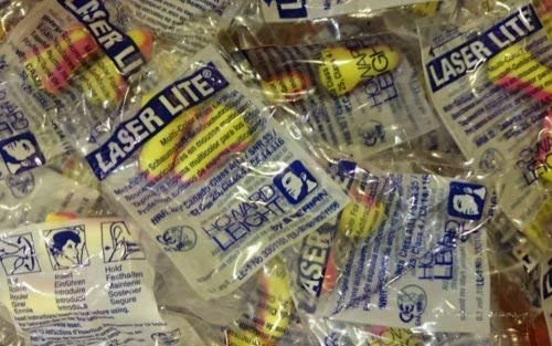 Howard Leight by Honeywell Laser Lite High Visibility Disposable Foam Earplugs, (Contains 25 Single Bags)