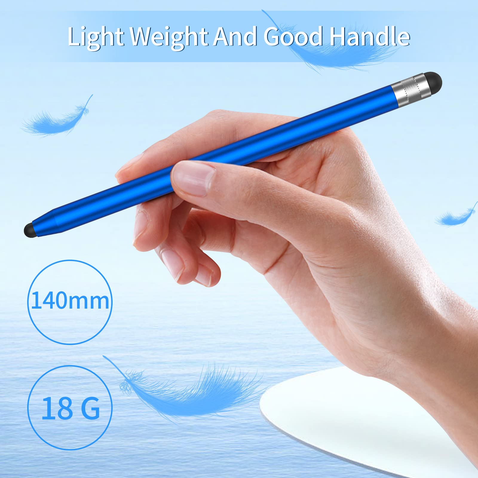 iPad Pencil 2nd Generation with Wireless Charging, Stylus Pen for Apple iPad, Palm Rejection and Tilt Sensitive, Compatible with iPad 6/7/8, iPad Pro 11/12.9 in, iPad Mini 6, iPad Air 3/4/5 (Blue)