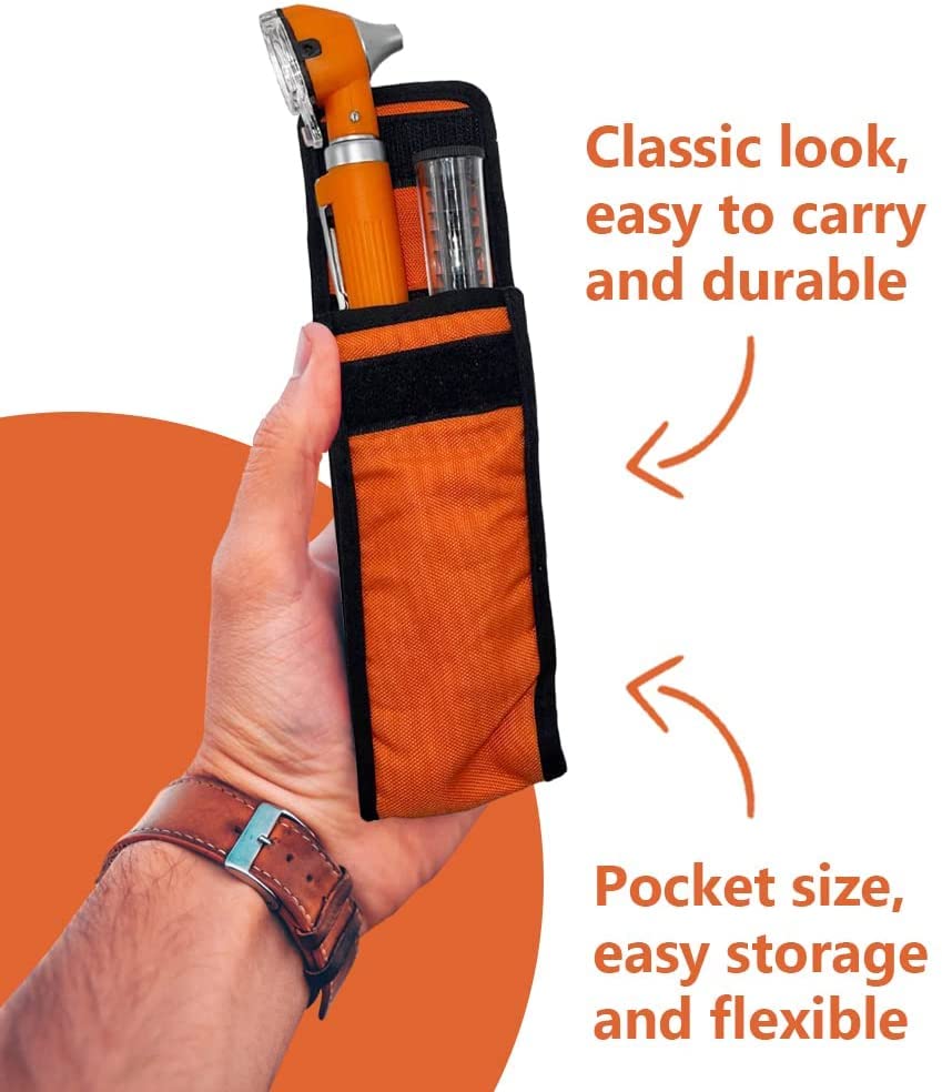 OdontoMed2011 LED Pocket Mini Otoscope Set Orange Color ODM