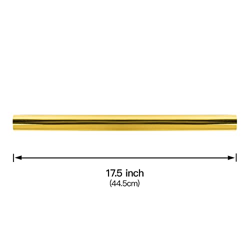 RUSPEPA Gold Metallic Wrapping Paper - Solid Color Paper Perfect for Wedding, Birthday, Christmas, Baby Shower - 17.5 Inches X 32.8 Feet