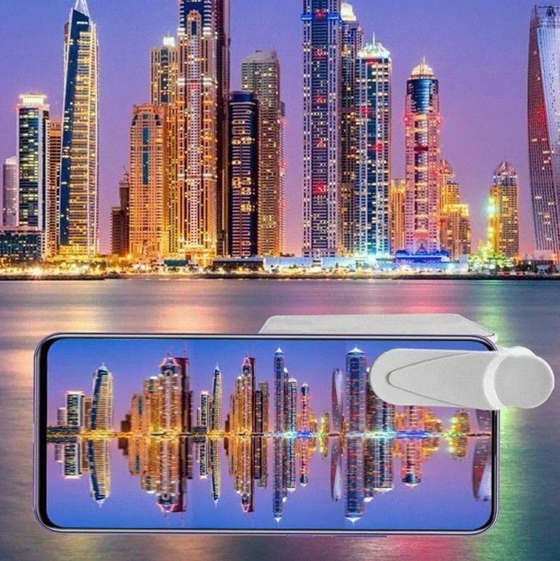 Smartphone Camera Mirror Reflection Clip Kit Adjustable Enhance Phone Camera Shots with Selfie Reflector Travel-Friendly and Easy-to-Carry Phone Camera Mirror Clip (Black)