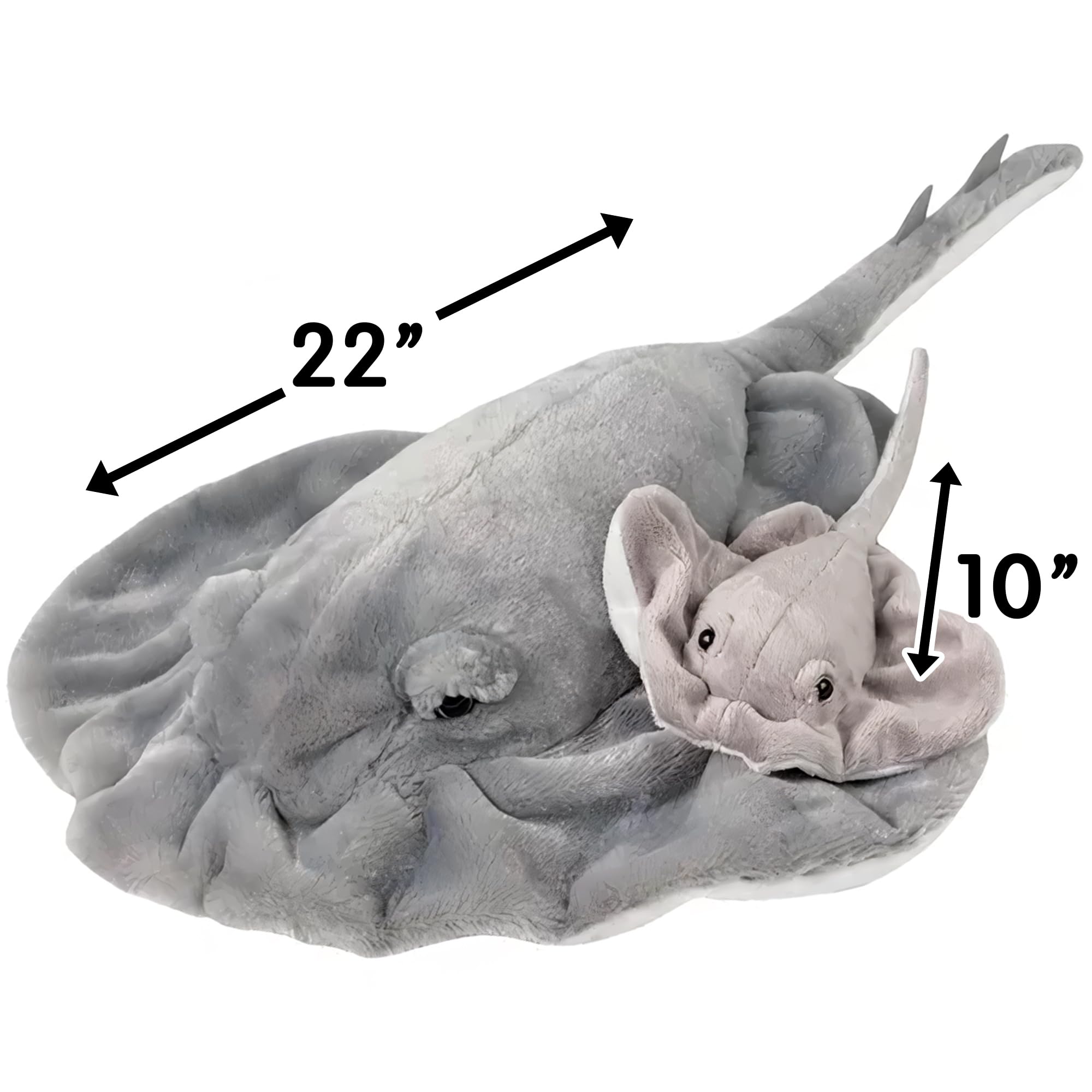 Rhode Island Novelty Adventure Planet Birth of Life Stingray with Baby Plush Toy 22" Long
