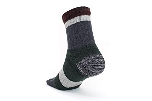 Finger Mens Toe Socks Cotton No Show Crew Athletic Five Socks 5 Pairs (DarkGray (5 Pairs)-92CB, US Men 7-9.5)