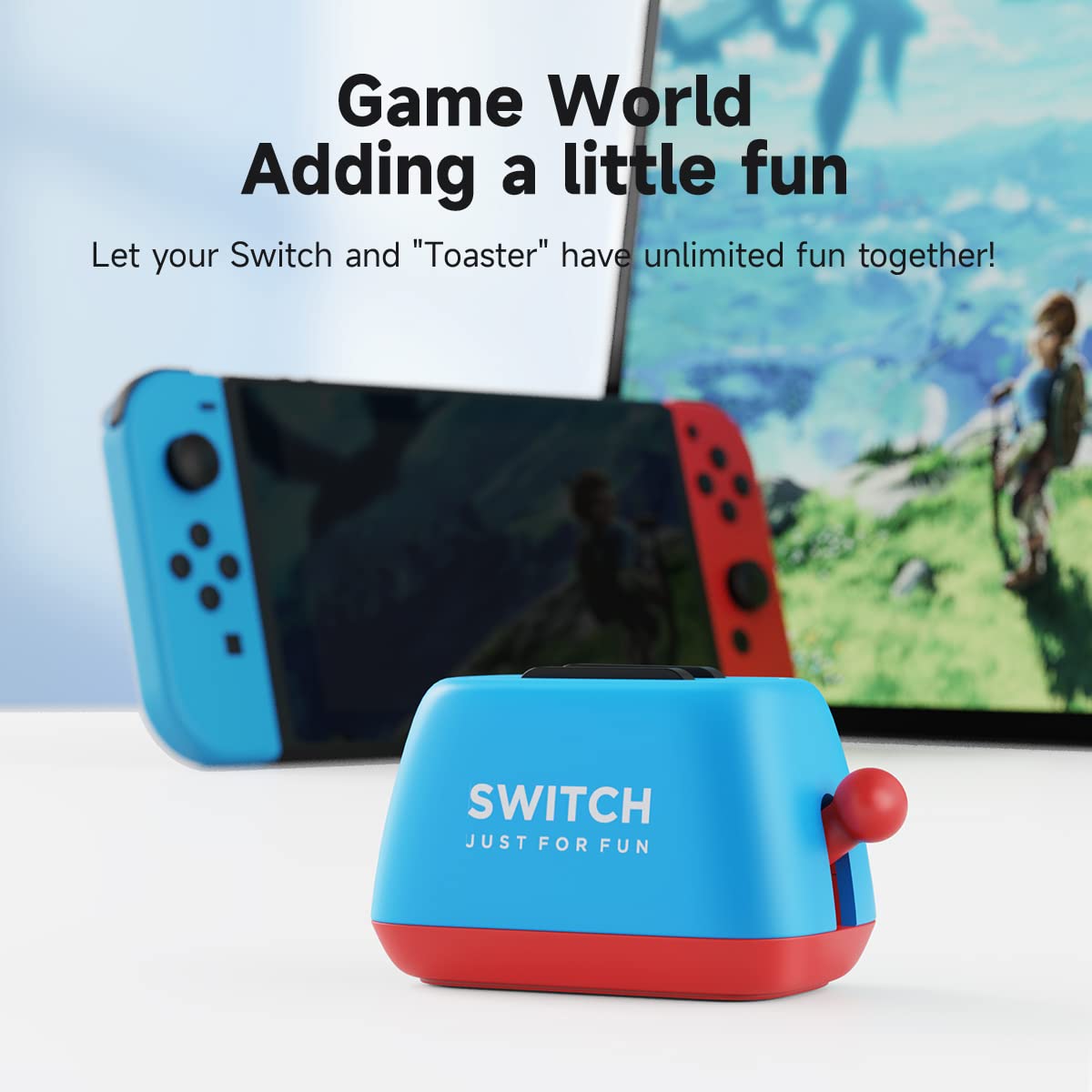 Hagibis Switch Game Card Case for Nintendo Switch/Lite/OLED Portable Cute Toaster Switch Game Card Storage Holder with 2 slots Switch Game Cartridge (Blue)