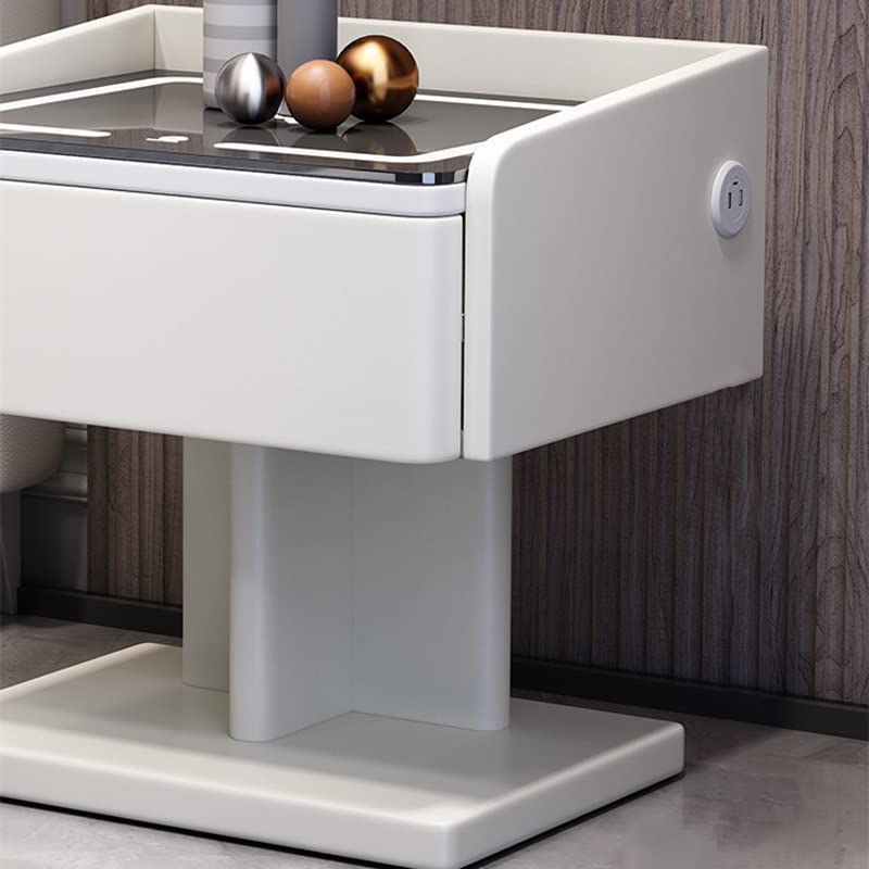 N/A Table Chevet Intelligente avec Chargeur USB Pour Chambre Coucher Lumière LED armoire (Color : D, Size : 1)