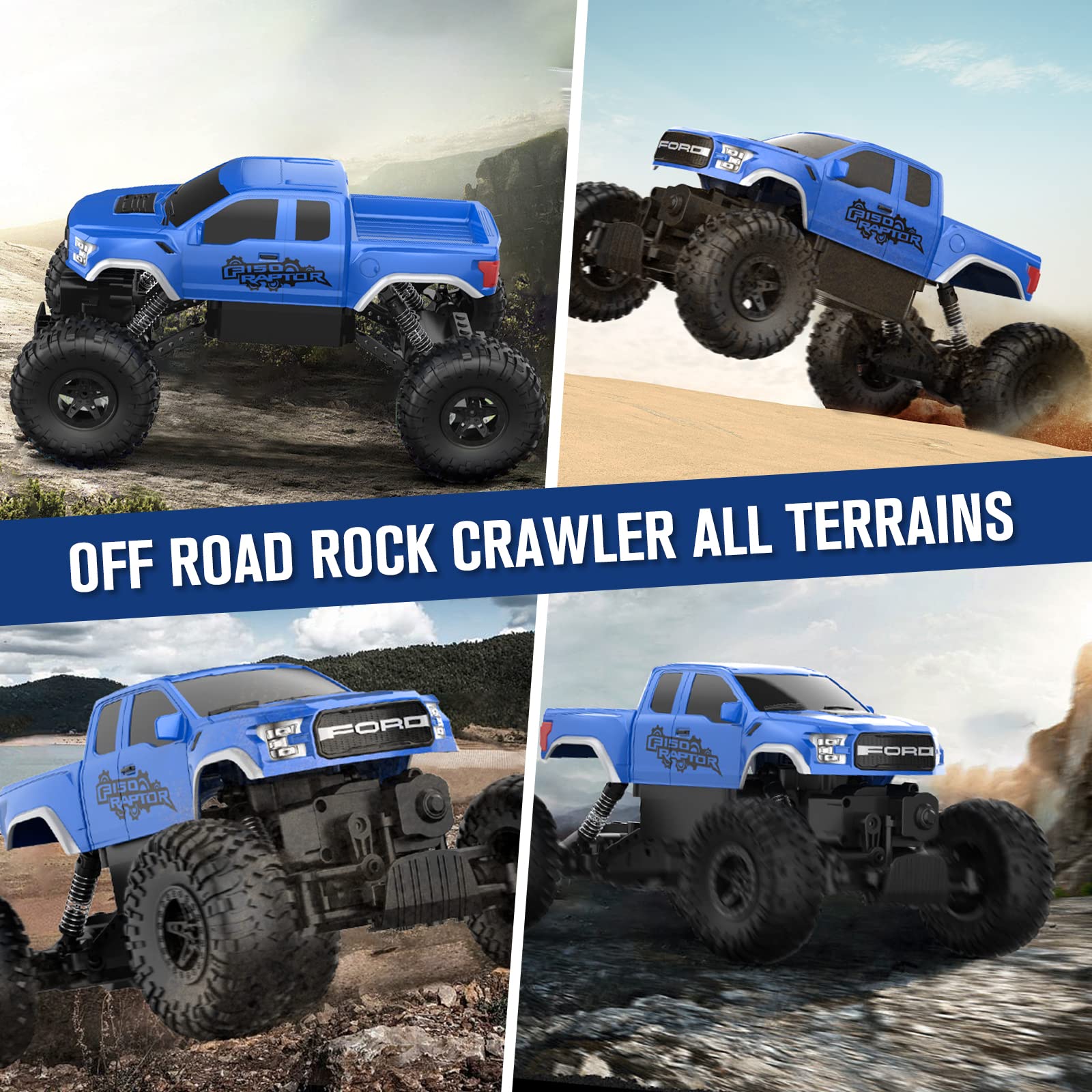 DOUBLE E Remote Control Truck Toy with Real Lights RC Cars Toys Gift RC Truck for Kids