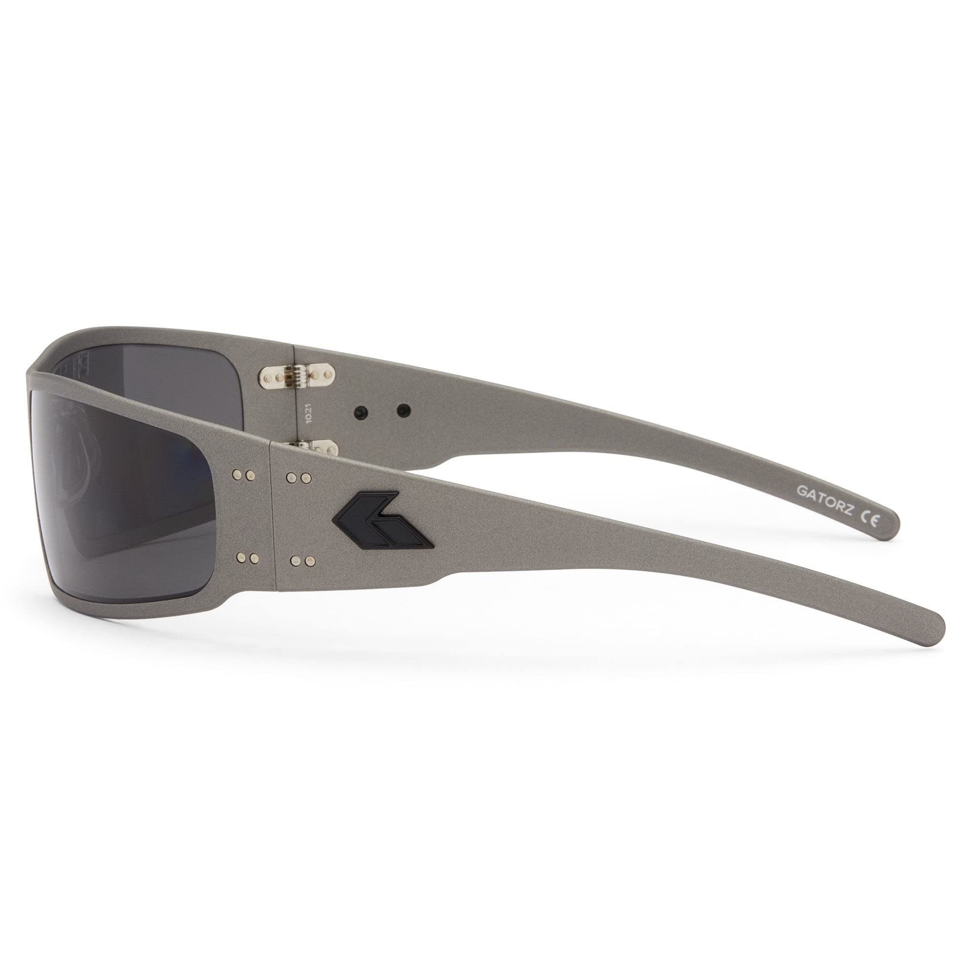 Gatorz Magnum Sunglass, Gun Metal Cerakote Frame, Black Logo, Smoke Polarized Lens - Made in the USA