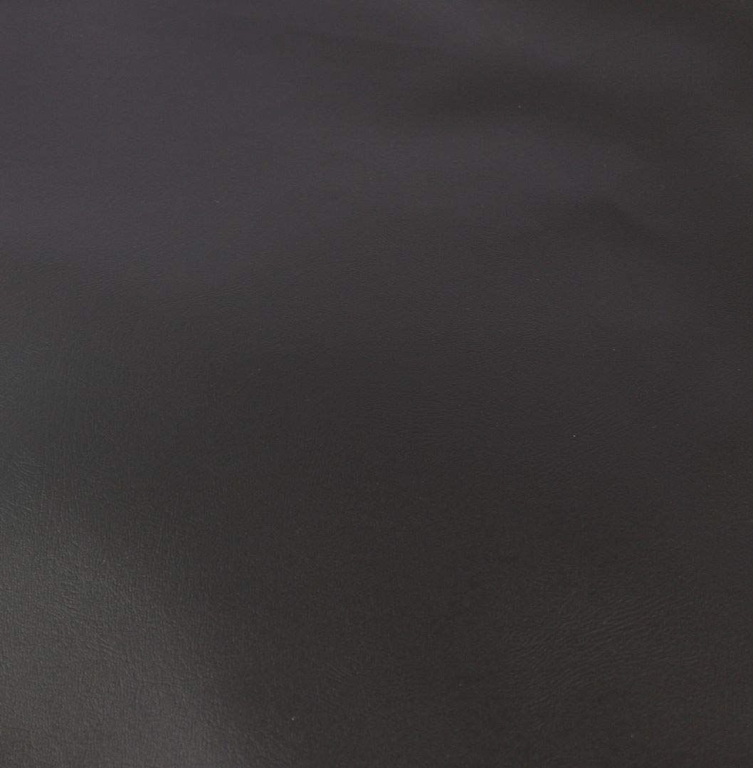 Mybecca Black Weatherproof Faux Leather Finish Marine Vinyl Fabric Half Yard (1.5 Foot x 54 Inch) Material Sheets for Upholstery Crafts, DIY Sewings, Sofa, Handbag,
