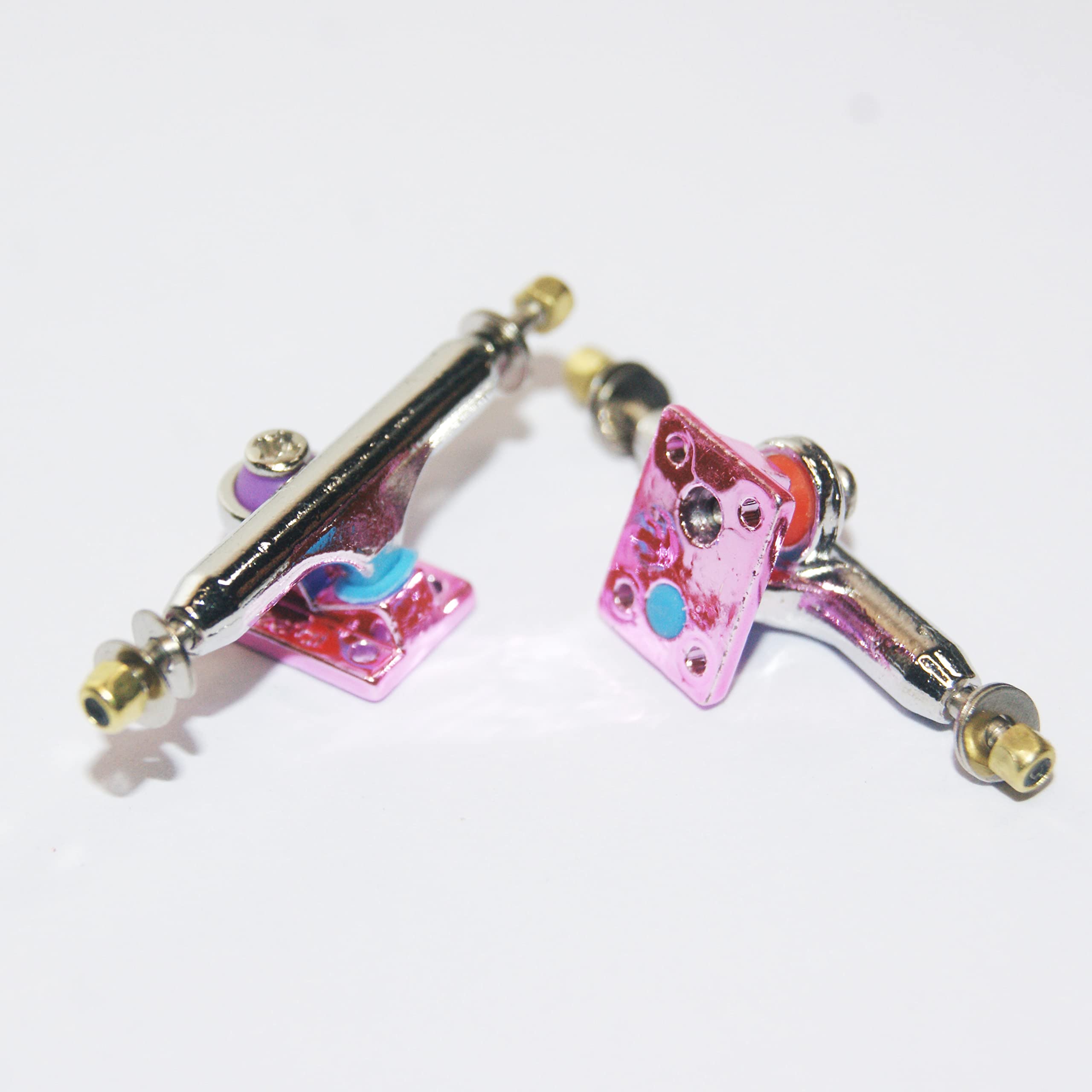 Fingerboard Trucks with Upgraded, 34mm Width - Professional Shape, Appearance & Components (Pink)…