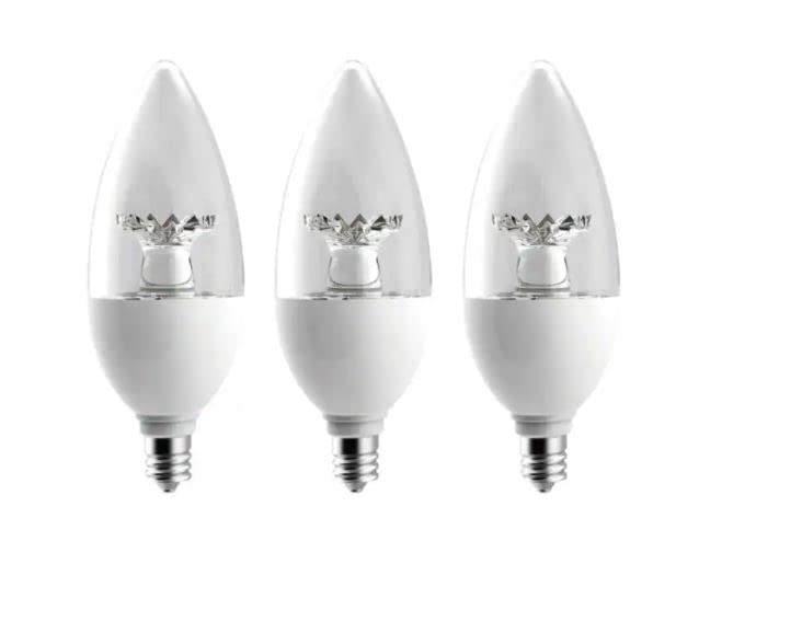 EcoSmart Bulbs 60-Watt Equivalent B11 Dimmable LED Light Bulb Daylight (3-Pack)