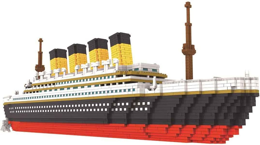 FULHOLPE Titanic Model Building Block Set, 3800Pcs Cruise Ship Titanic Boat Model Building Kit Compatible with Creator Expert 10294