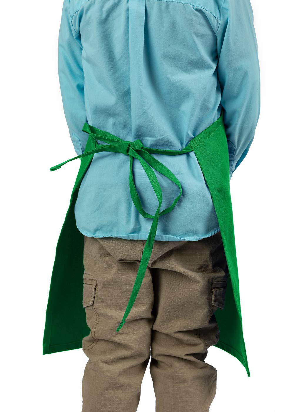 KNG Kids Cooking Apron for Girls and Boys – Medium, Kelly Green