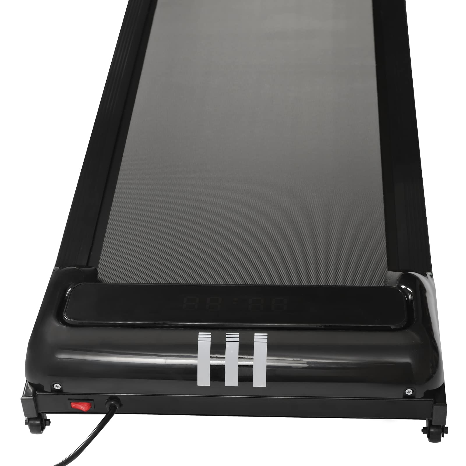 Electric Portable Treadmill Under Desk Smart Walking Pad 2.25HP Compact Running Walking Jogging Machine with LED Screen and Remote Control Under Desk Treadmill for Home Gym Cardio Fitness(Black)