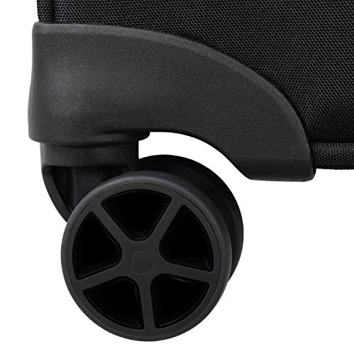 LONDON FOG Bromley Softside Expandable Spinner Luggage, Black, Carry-On 20-Inch