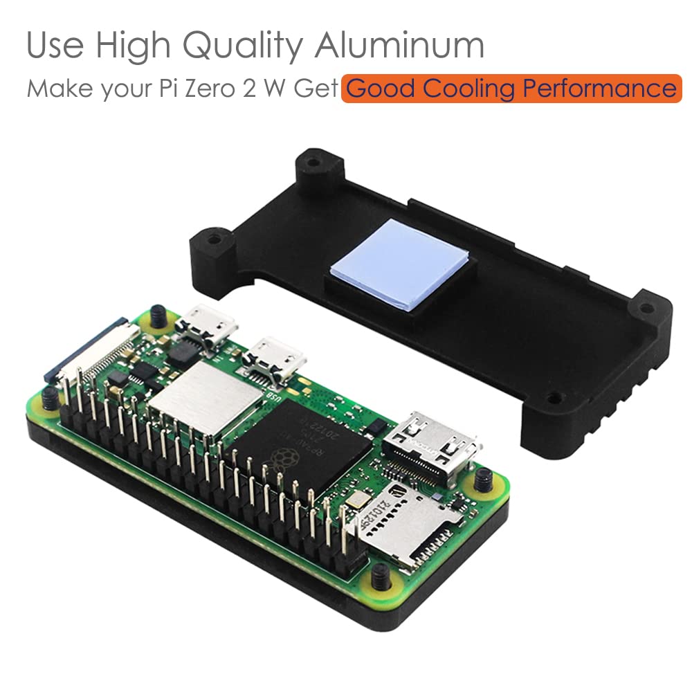 iUniker Raspberry Pi Zero 2 W Basic Starter Kit - Raspberry Pi Zero Case, Heatsink, HDMI Adapter, Camera FCC Cable, Power Supply with Swtich, OTG Cable