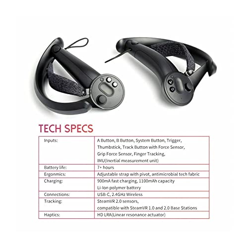 Full VR Kit Headset, Base Stations Controllers Steam VR Games Handle Compatible with HTC Vive/Vive Pro for Valve Index Knuckles ( Color : 5m add 0.9m Cable )