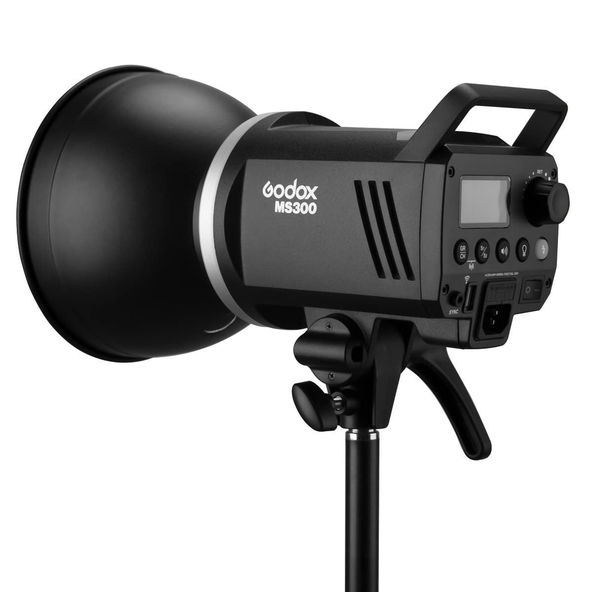 Godox MS300 2Pcs 600W Professional Photography Lighting Kit Compact Studio Flash Strobe Light,2.4G Bowens Mount with 150W Modeling Lamp,5600±200K CCT,0.1-1.8S Recycle Time,w/XT-16,Softbox,Light Stand