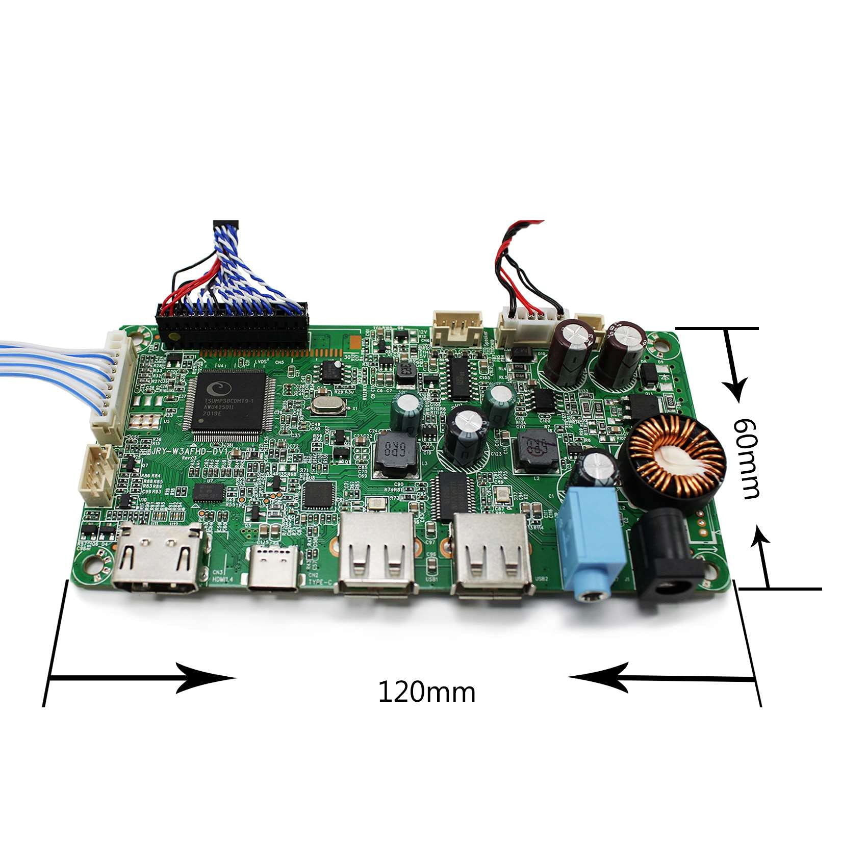 FanyiTek 20.7" MT207FHM-N20 1920x1080 FHD TFT LCD Screen and Type C HD-MI USB LVDs Controller Board,for DIY Computer Monitor