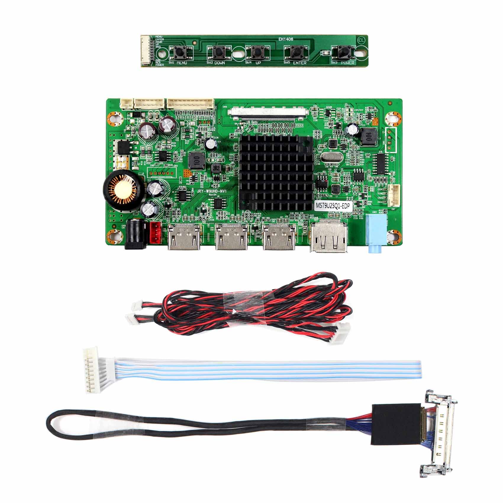 FanyiTek 3HDMI DP LCD Controller Board 30pin eDP for 31.5 inch 3840x2160 UHD LM315WR1 SSA1 SSB1 SSB2 4K IPS WLED Screen