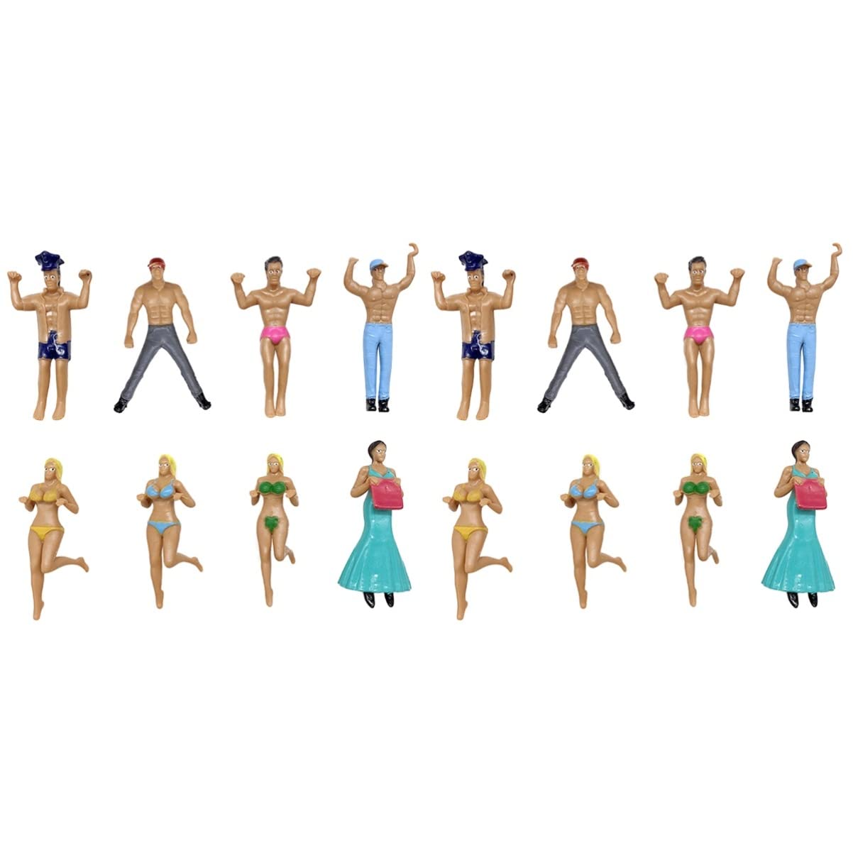 Gadpiparty Wine Glass Charms Drink Markers 16 pcs Buddies Cocktail drinking buddies glass markers miniature people figures drink buddies Wine Glass Markers Glass Drink Markers