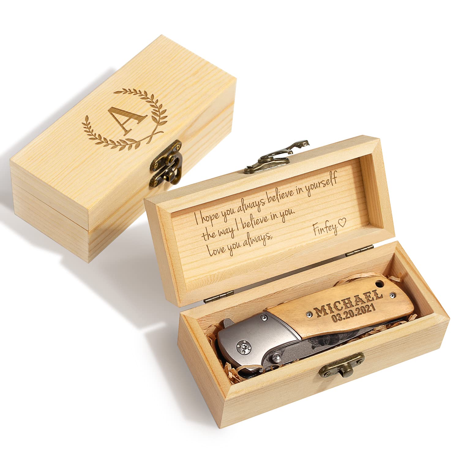Gifts For Men - Personalized Knife Pocket Knife Engraved Custom For Men - Idea For Dad Boyfriend Him Husband Son - Father's Day Anniversary Birthday