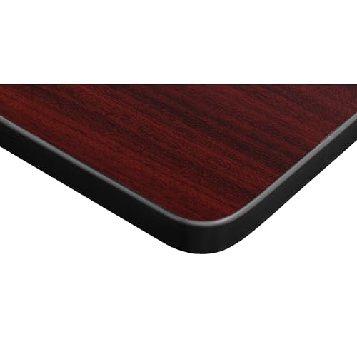 Regency Kee Height Adjustable Mobile Square Classroom Table, 36", Mahogany