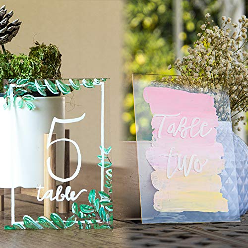 SimbaLux Acrylic Sheet Clear Cast Plexiglass 5β x 7β 0.08β Thick (2mm) Pack of 5 Transparent Plastic Plexi Glass Board with Protective Paper for Photo Frame Replacement, DIY Display Projects, Craft