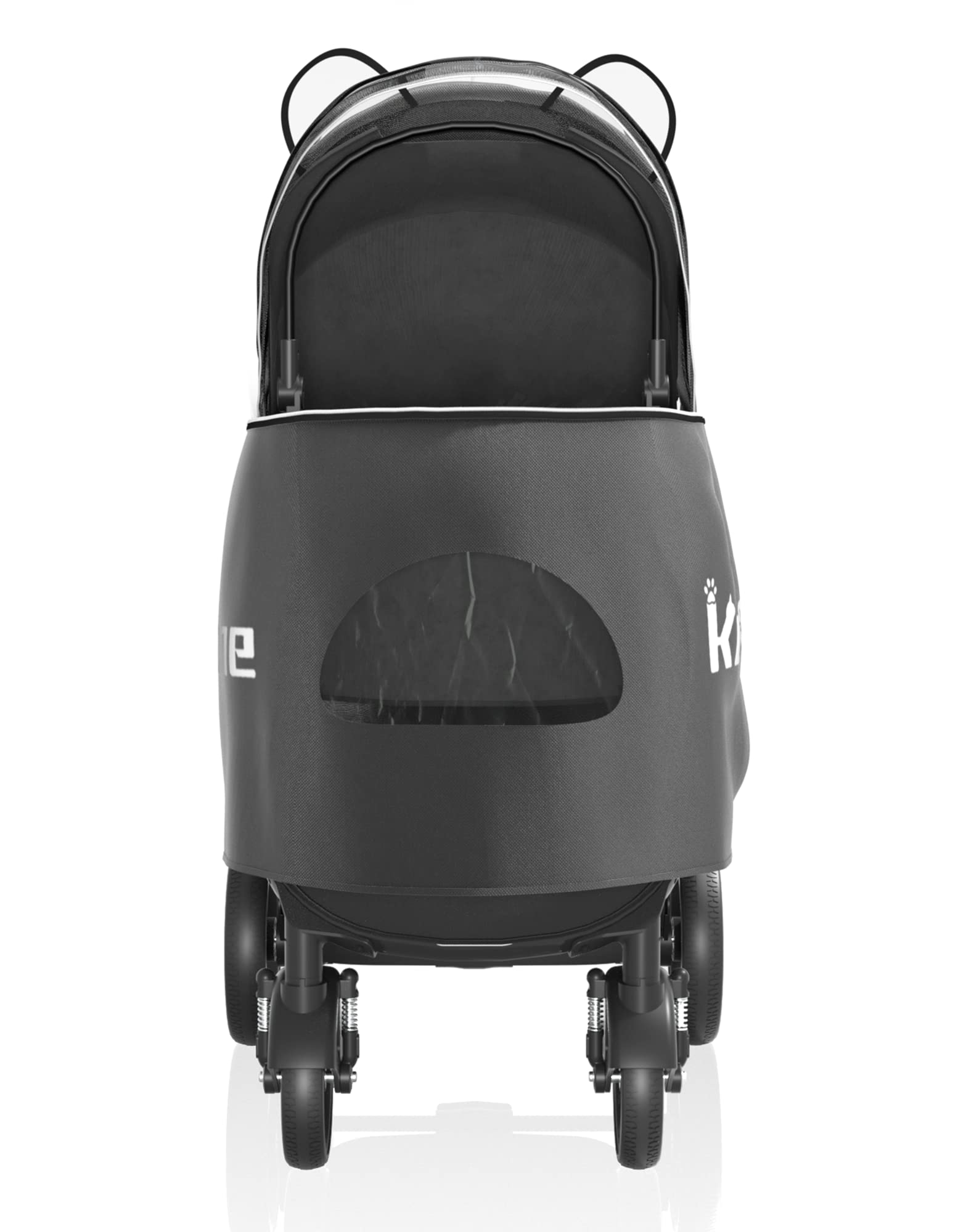Kenyone Rain Cover Universal - Viewable Window Stroller Poncho, High Privacy Weather Shields Travel Stroller Accessories, Gray