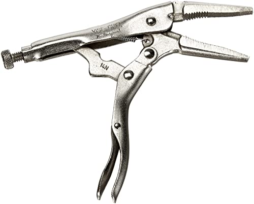 IRWIN VISE-GRIP Original Locking Pliers, Long Nose, 4-Inch (1602L3),Silver,100mm