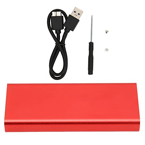 Jeanoko MSATA SSD Adapter, Good Heat Dissipation Aluminum Alloy Shell MSATA SSD Adapter External Support Hot Swap Slim Design for PC