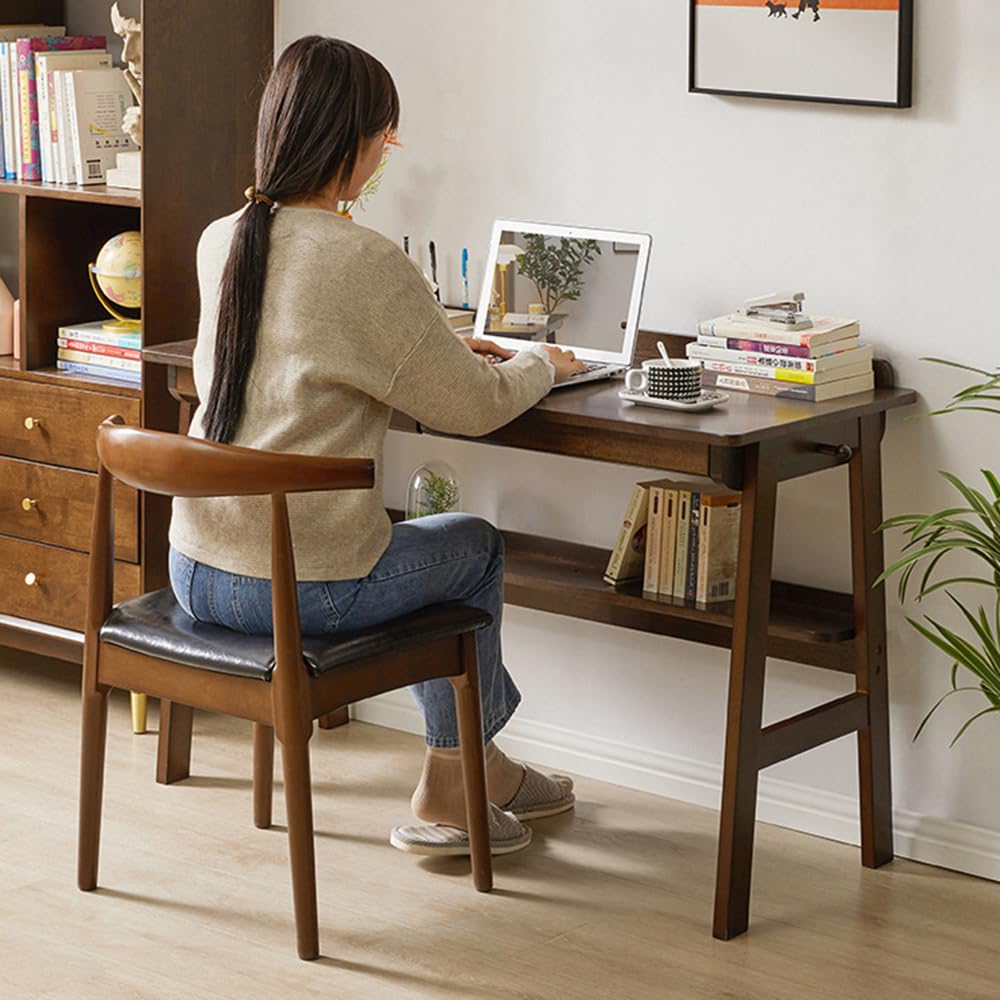 LITAITAI Modern Minimalist Solid Wood Desk Simple Computer Desk Writing Desk Student Study Desk Home Use Desk(Not Include Chairs) (80CM/31.5'')