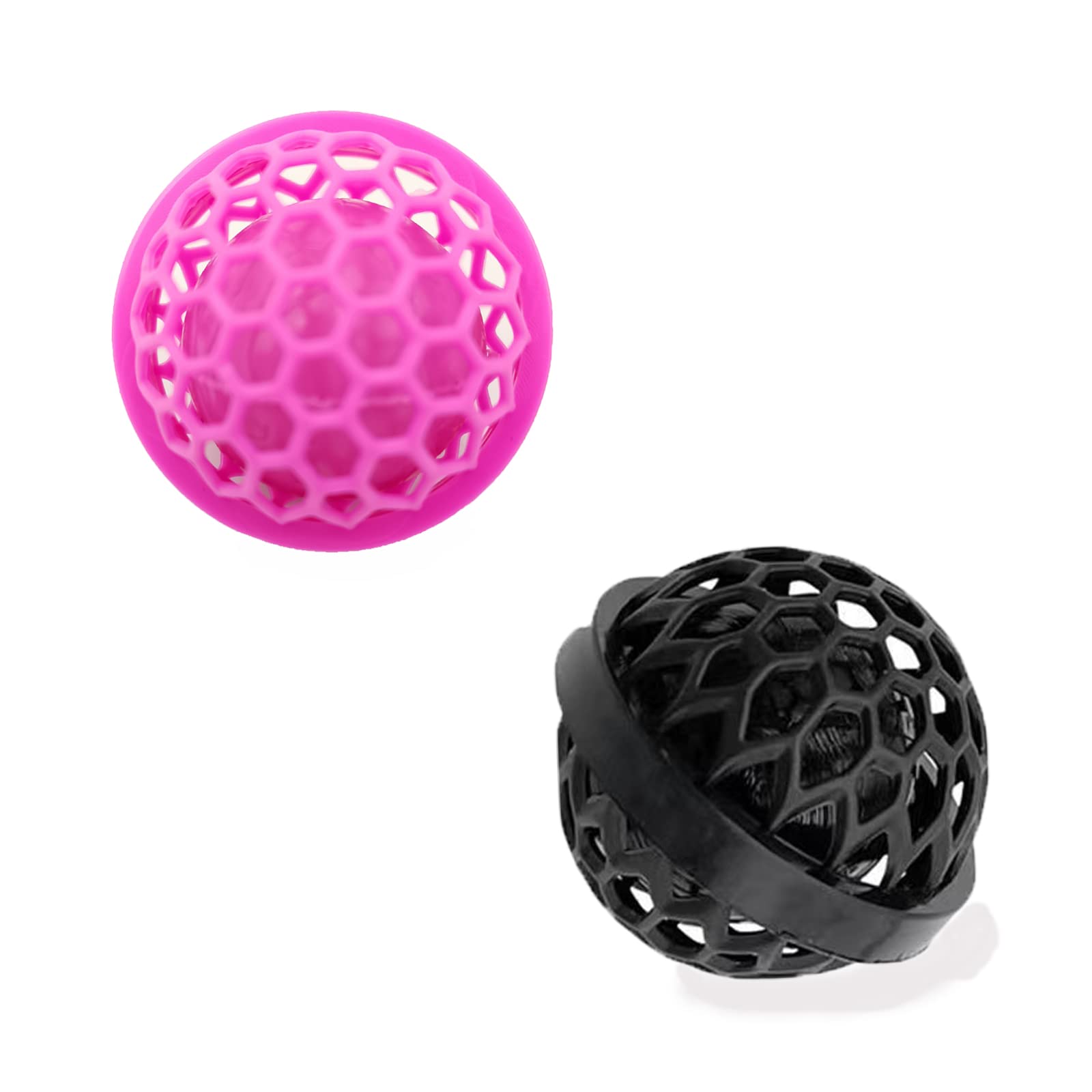 ELIFS 2-Pack Purse Cleaning Ball Backpack Debris Collection Internal Cleaning Ball Absorbs Dust Dirt and Debris From Your Purse or Backpack (Pink and Black)