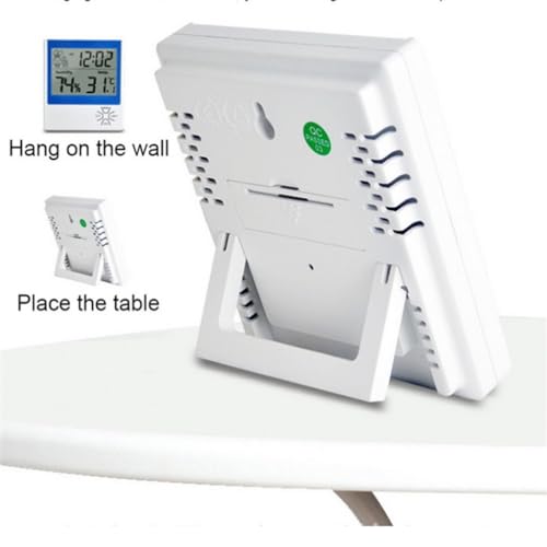 LNYHLXS Indoor Temperature and Humidity Meter Home Hygrometer Alarm Clock Chimes The Whole Time