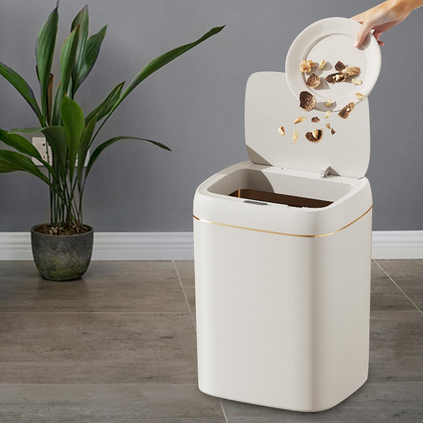 KLKCMS Touchless Garbage Bin, Electric Garbage Can, Automatic Trash Bin Can for Kitchen, 11L