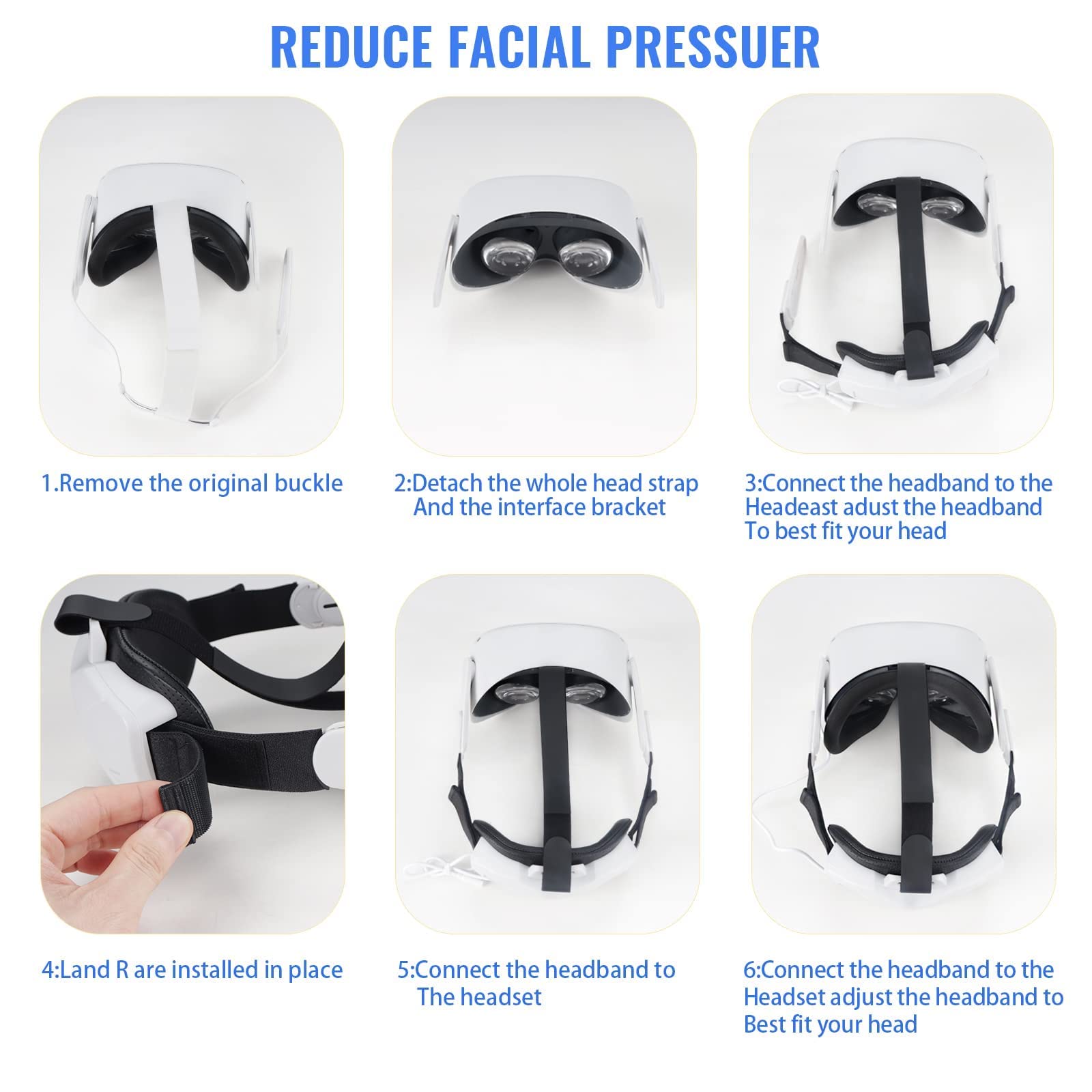 Elite Head Strap for Oculus Quest 2,5000 mAh Fast Charging VR Power Adjustable Head Strap Replacement with Enhanced Support and Comfort in VR Accessories for Meta Quest 2 SYXUPAP