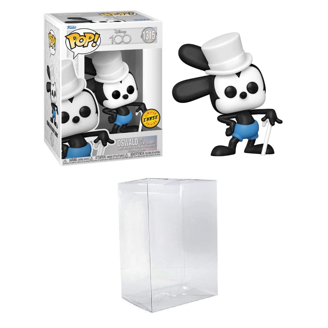 Funko POP! Disney: Disney 100 - Oswald The Lucky Rabbit Chase Bundled with a Byron's Attic Pop Protector