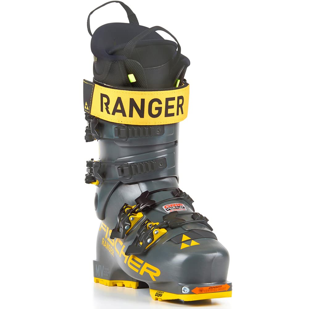 Fischer Men's Ranger 120 GripWalk DYN Alpine Freeride All Mountain Downhill Multi Performance MV Ski Boots, Grey/Grey, Size 26.5