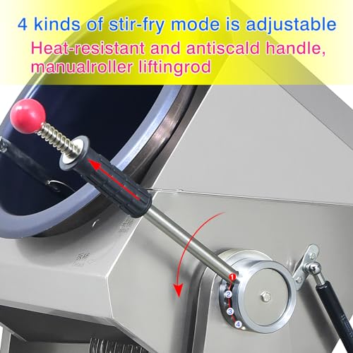 Koalalko Automatic Cooker with water spray,Automatic 360° Stir Fry Cooker,Automatic Cooking Machine,Drum Type Stir Frying Machine,Auto Cooking Wok Fried Machine (Propane, Floorstanding)