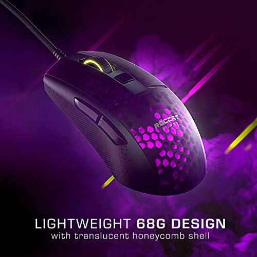 ROCCAT Pyro Mechanical Gaming Keyboard with RGB Lightning, Black (ROC-12-622) Burst Pro Lightweight Optical Gaming Mouse & ROCCAT Elo 7.1 USB Wired Surround Sound PC Gaming Headset