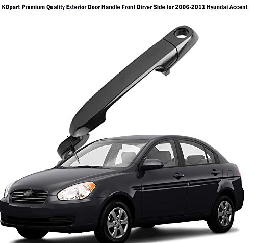 Door Handle Fits for Hyundai Accent 2006 2007 2008 2009 2010 2011 Front Driver Exterior Door Handle with Keyhole Replace # 80700 82650-1E050