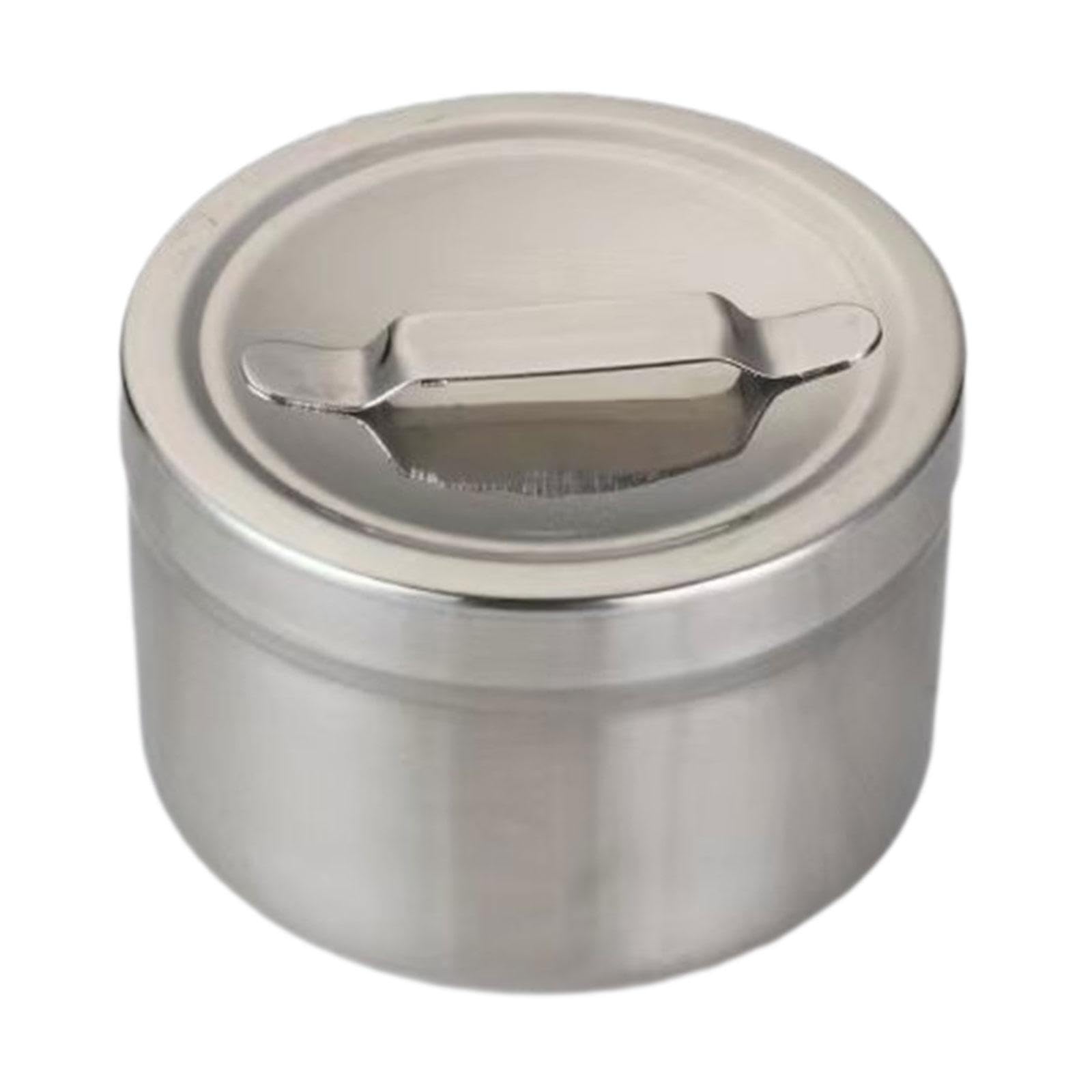 Generic Stainless Steel Medical Ointment Jar Apothecary Jar Cotton Balls Dispenser, 7.5cmx5cm, Silver
