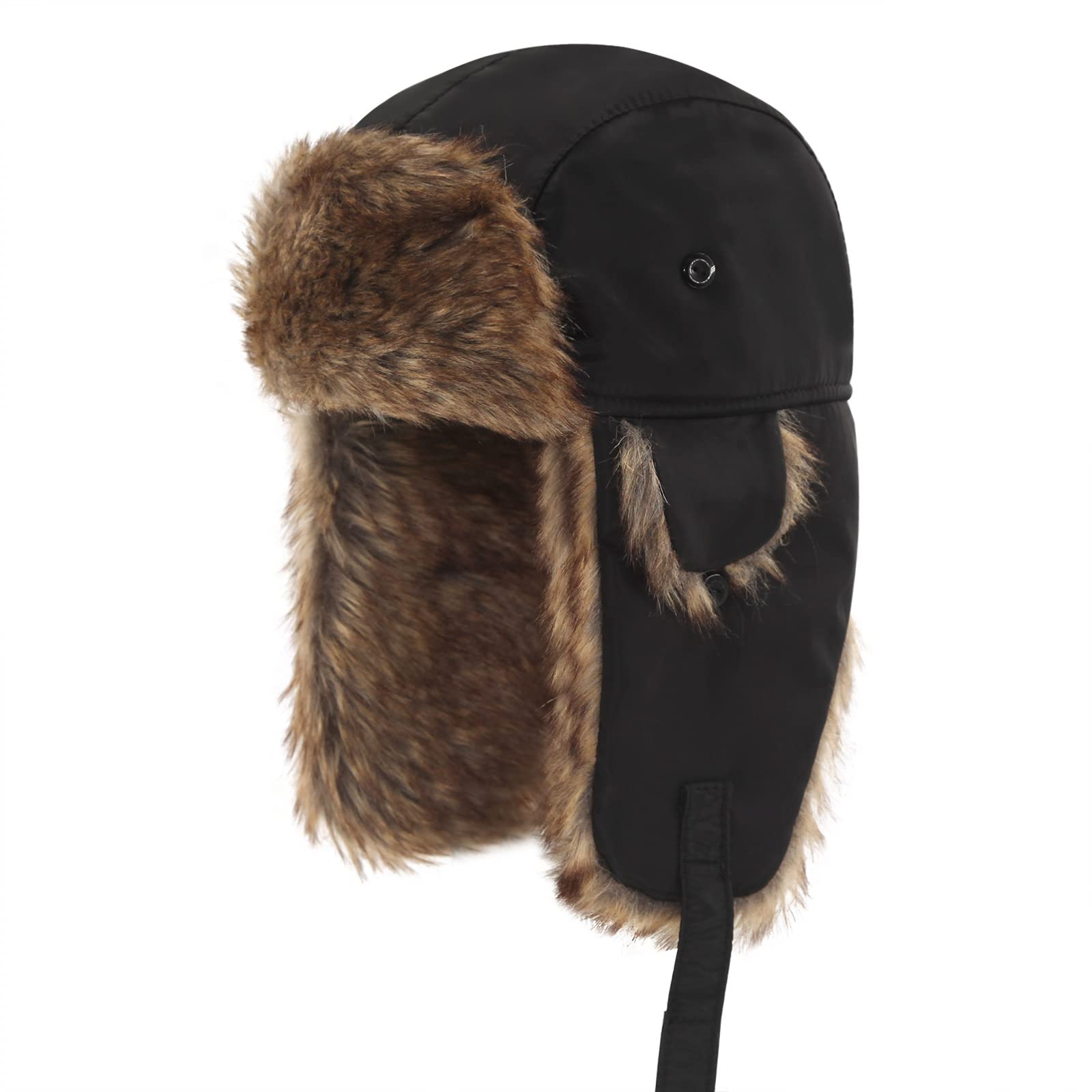 FUOITA Baby Toddler Trapper Hat Kids Dinosaur Adjustable Ushanka Waterproof Winter Aviator Hat for Boys 1T-8T