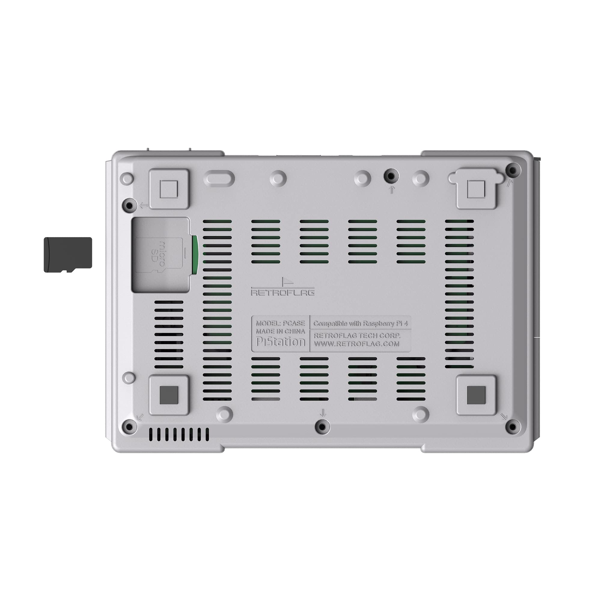 Retroflag PiStation Case with Safe Shutdown Safe Reset, Easy Entry Ports and Side Access to Card,Raspberry Pi Fan,Raspberry Pi Heatsinks for Raspberry Pi 4 Model B