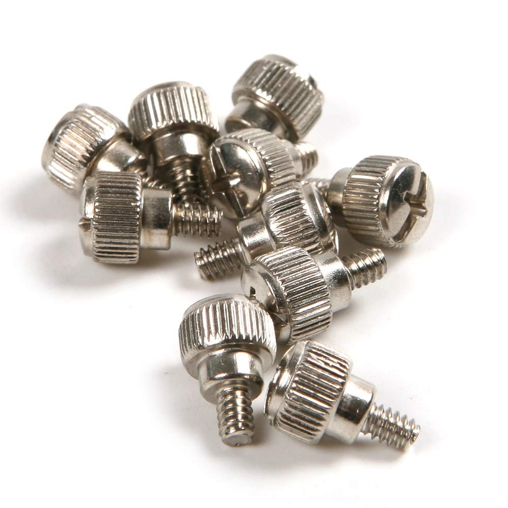 KHGWERO CZMY 6#32 * 5 Thumb Screws Nickel Computer PC Case Hand Tighten Screws Length 14mm for M3.5 Coarse Desktop Computers 10Pcs Lot