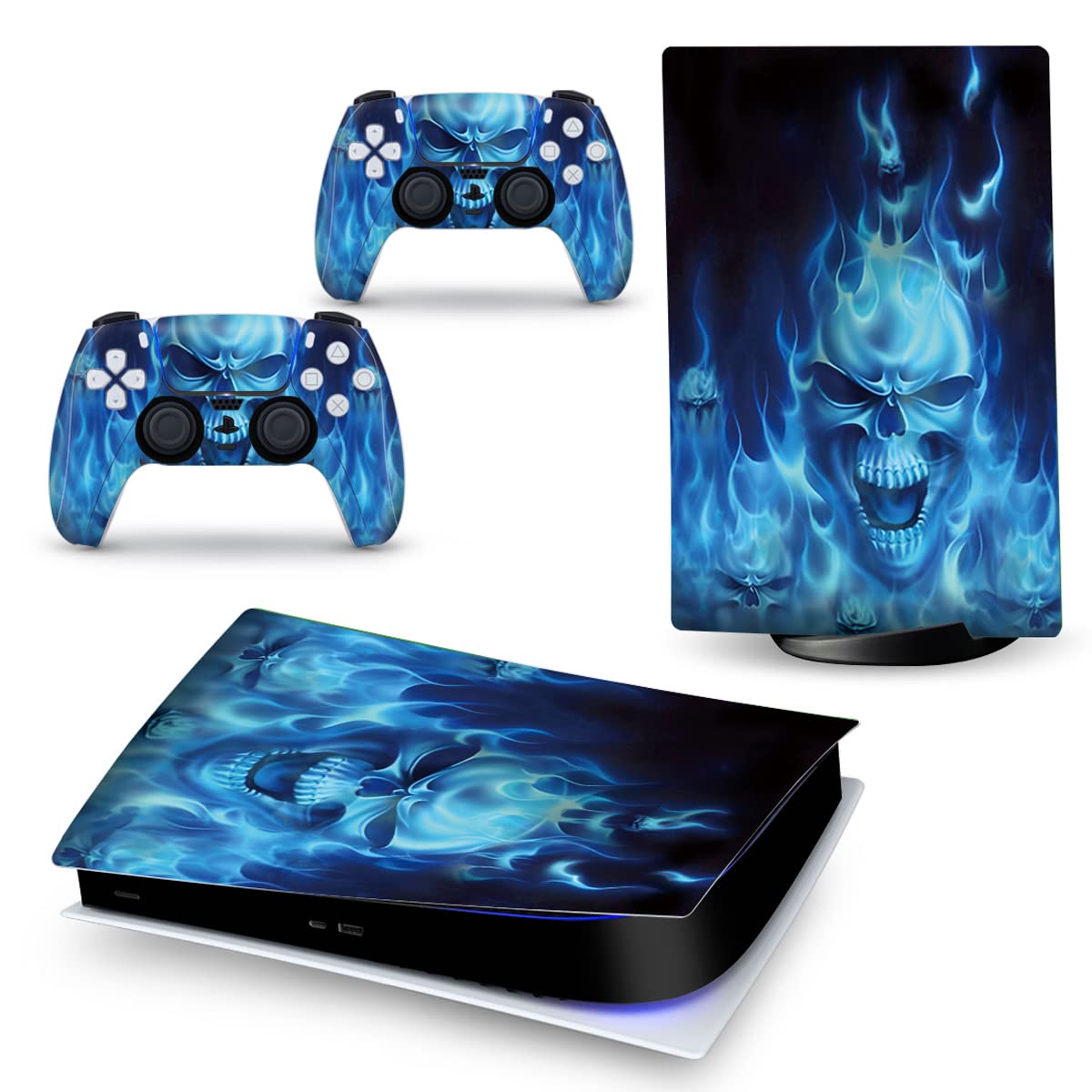 Full Body Vinyl Skin Stickers Wrap Decals Cover for PS5 Digital Edition Console & Controllers (Frozen Grimace)
